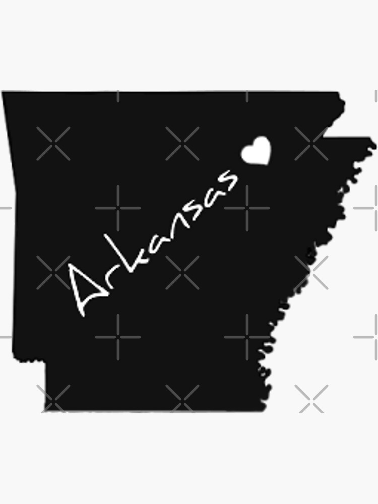 "Arkansas Design in Black" Sticker for Sale by Healio2 | Redbubble