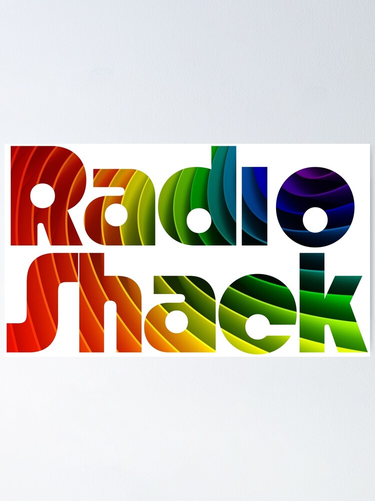 "RadioShack Retro Logo Rainbow" Poster for Sale by fergyfilms | Redbubble