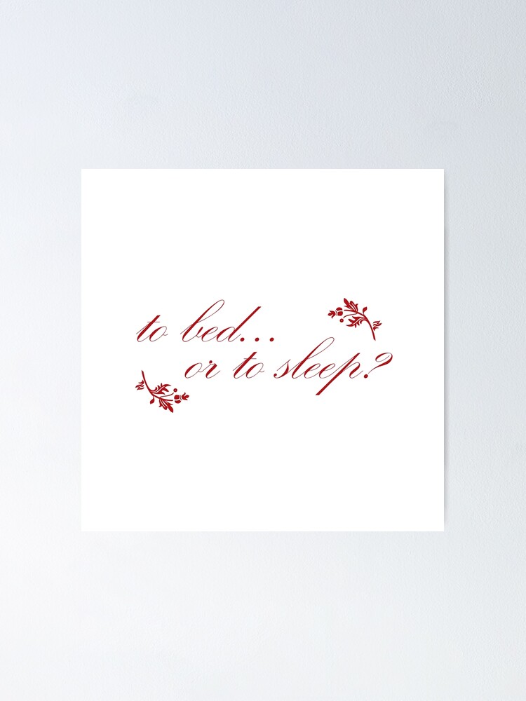 "Outlander - to bed or to sleep?" Poster by laurathedrawer | Redbubble