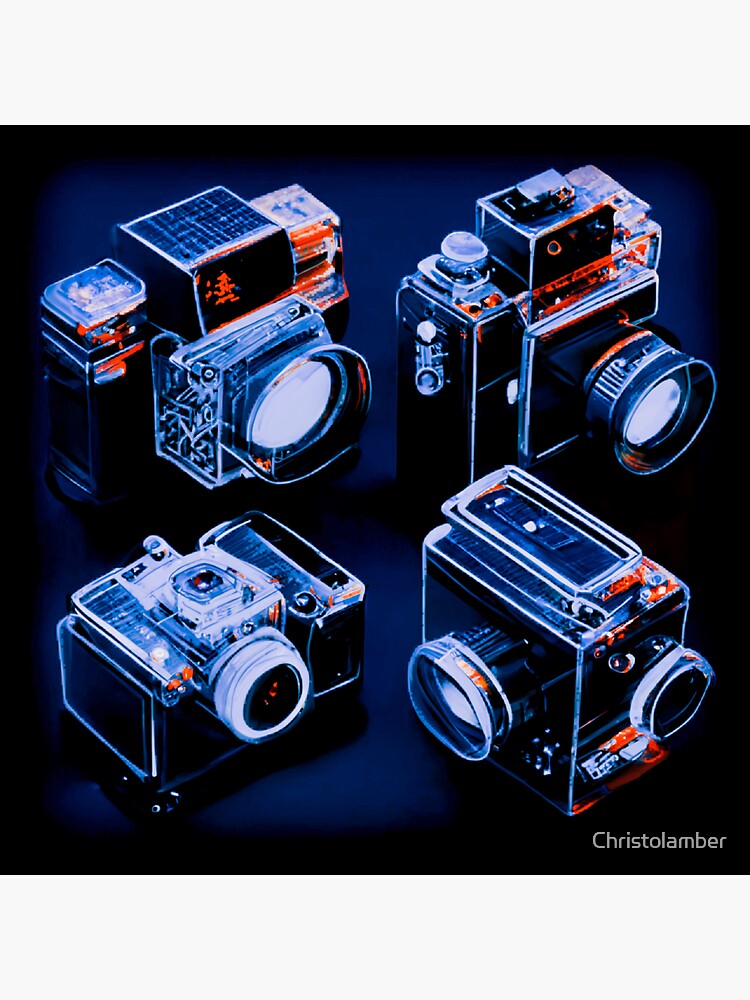 "Cyberpunk concept cameras blue" Sticker for Sale by Christolamber ...