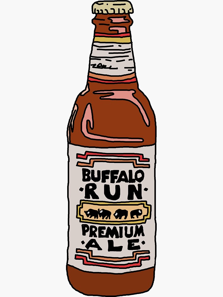 "Buffalo Run Amber Ale Beer Bottle " Sticker for Sale by Tyler Kemp ...