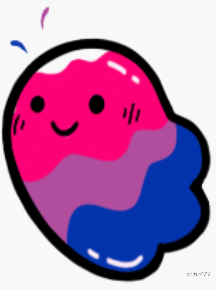 "bi flag liquid ghost" Sticker for Sale by cdolz99 | Redbubble