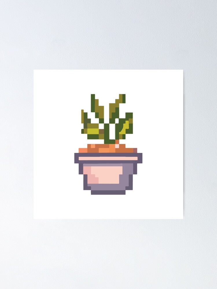 "Cute Plant Sprout Pixel Art" Poster for Sale by WB-Creative | Redbubble