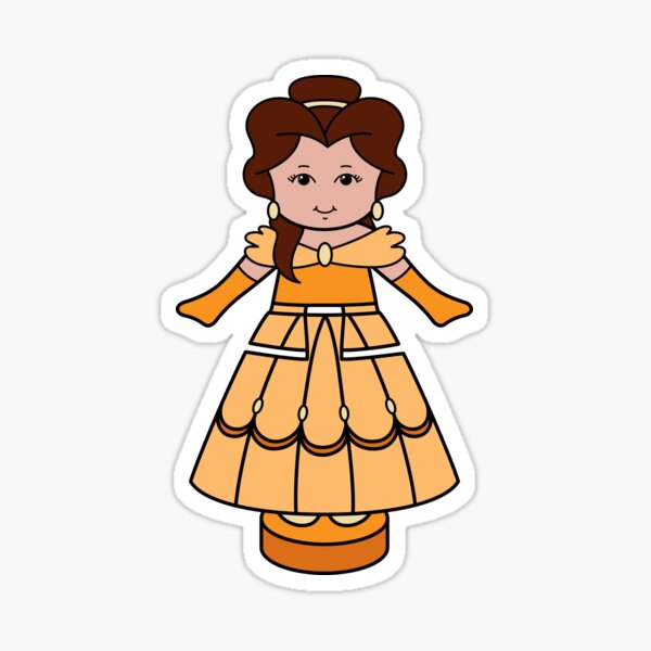 "Polly Pocket In Yellow Princess Dress" Sticker for Sale by ...