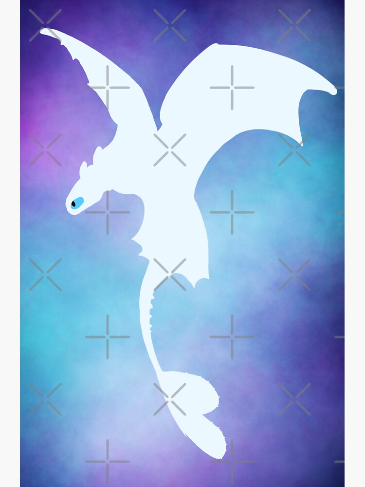 "Light Fury Print" Sticker for Sale by TheSimpleEdge | Redbubble