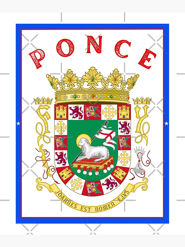 "Puerto Rico Coat of Arms Ponce" Poster for Sale by FedSherDesign ...