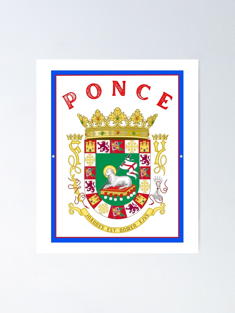"Puerto Rico Coat of Arms Ponce" Poster for Sale by FedSherDesign ...