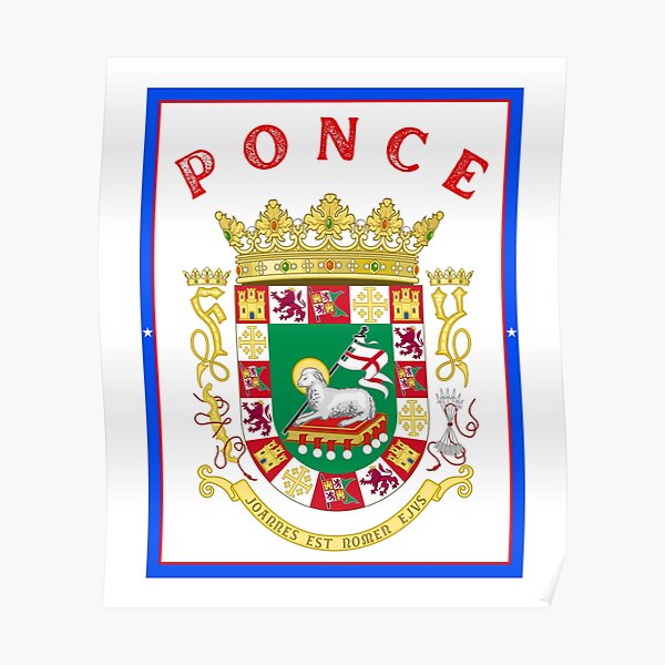 "Puerto Rico Coat of Arms Ponce" Poster for Sale by FedSherDesign ...