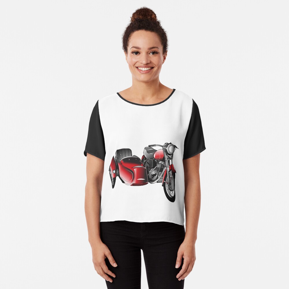 "Sidecar motorcycle cartoon illustration " Sticker for Sale by ...