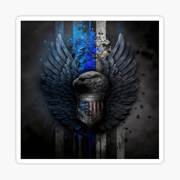 "Blue line" Sticker for Sale by Mikethecreators | Redbubble