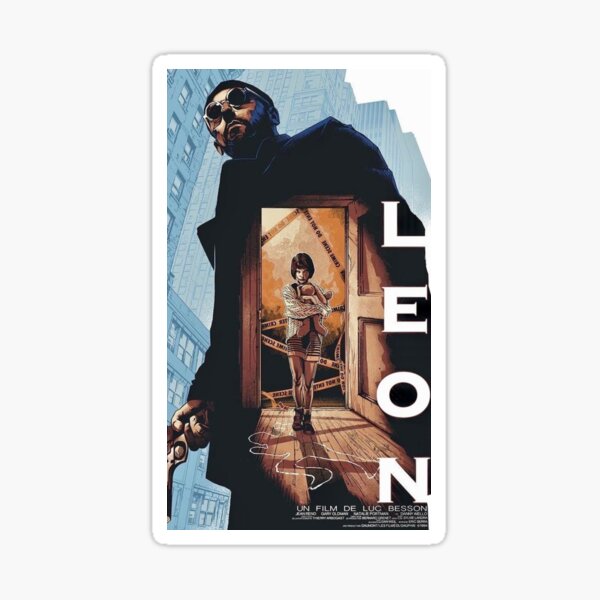 "leon the professional the best design with bleu vintage" Sticker for ...