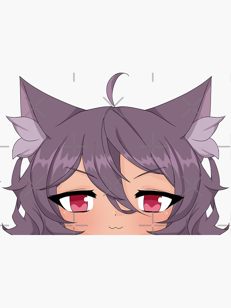 "cute anime cat girl uwu" Sticker for Sale by eccopia | Redbubble