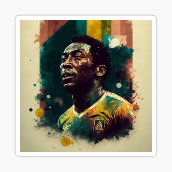 "Pele Brazil Legend Soccer Player" Sticker for Sale by LeahsCreation ...