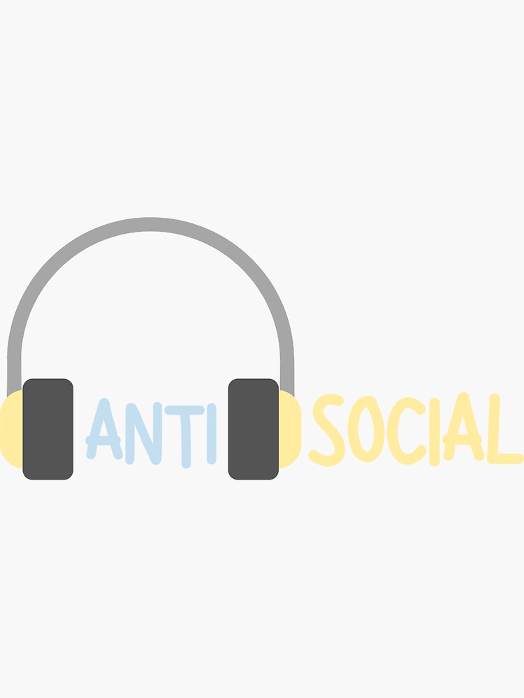 "Anti-Social Logo" Sticker for Sale by olivejuice54 | Redbubble