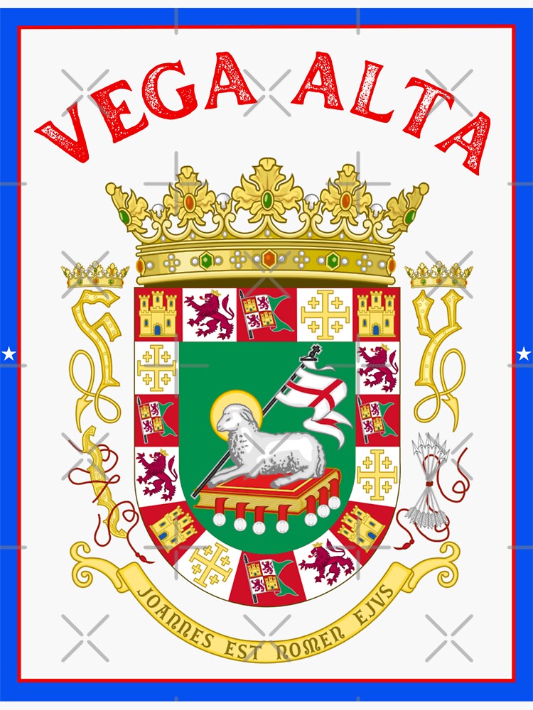 "Puerto Rico Coat of Arms Vega Alta" Sticker for Sale by FedSherDesign ...