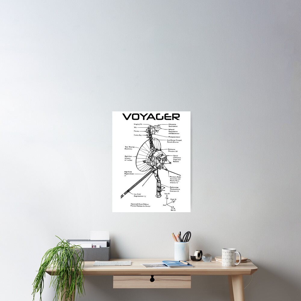 "Voyager Program - Black Ink" Poster for Sale by Djidiouf | Redbubble