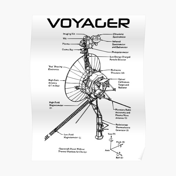 "Voyager Program - Black Ink" Poster for Sale by Djidiouf | Redbubble