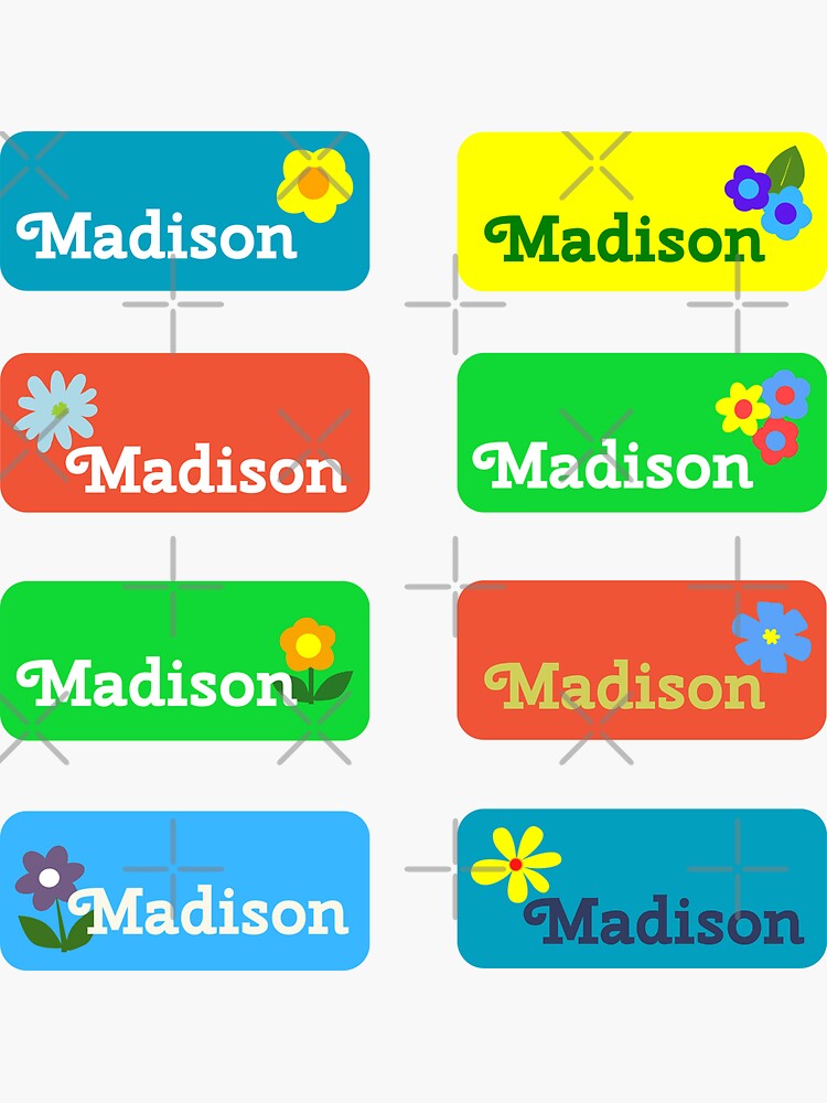 "PERSONALISED STICKER WITH NAME OF MADISON" Sticker for Sale by ...