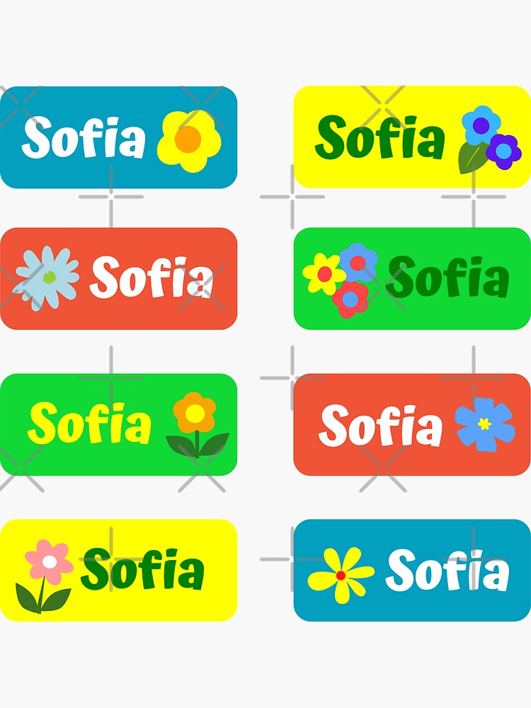 "PERSONALISED STICKER WITH NAME OF SOFIA" Sticker for Sale by philevera ...