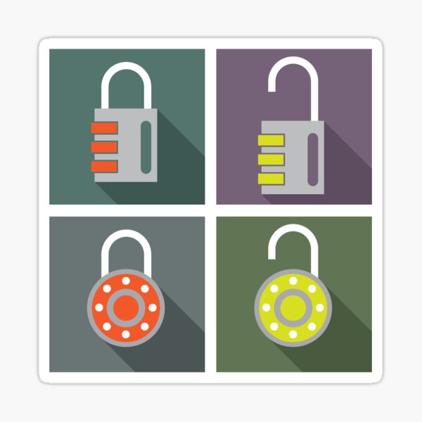 "Padlock Unlock" Sticker for Sale by vectorworks51 | Redbubble