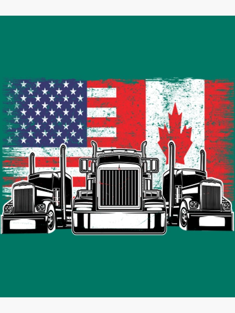 "Flag Vintage Convoy 2022 In Support of Truckers Mandate " Poster for ...