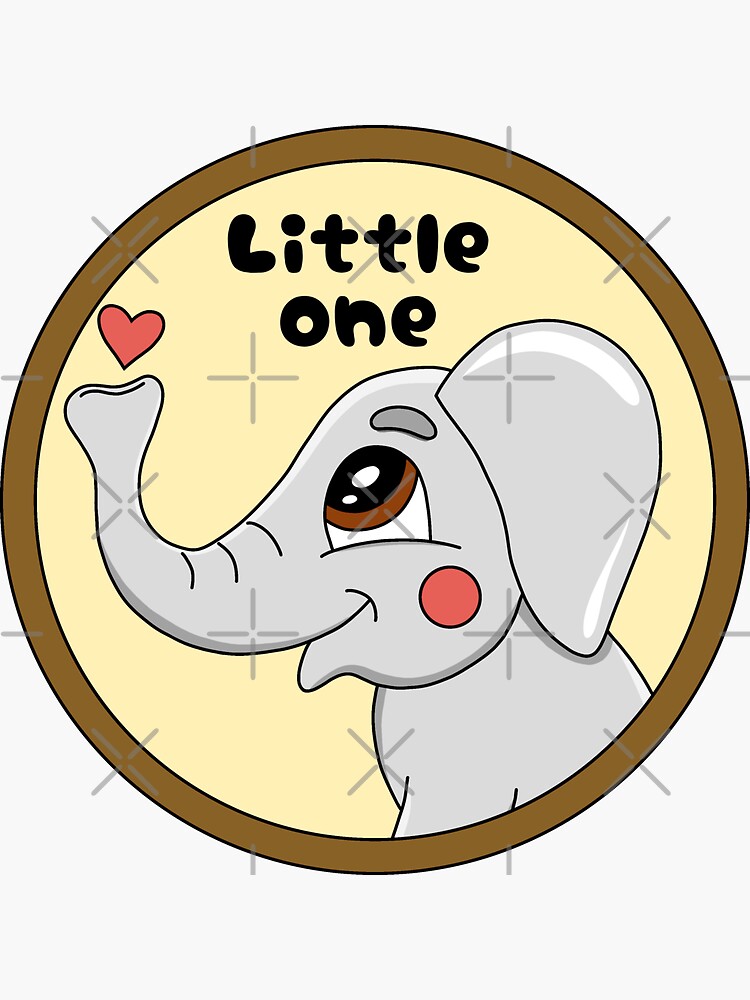 "Little One - Cute Baby Elephant #5" Sticker for Sale by Desings-by ...