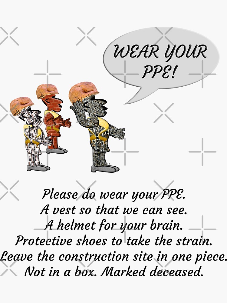 "PPE Poem" Sticker for Sale by funkyworm | Redbubble