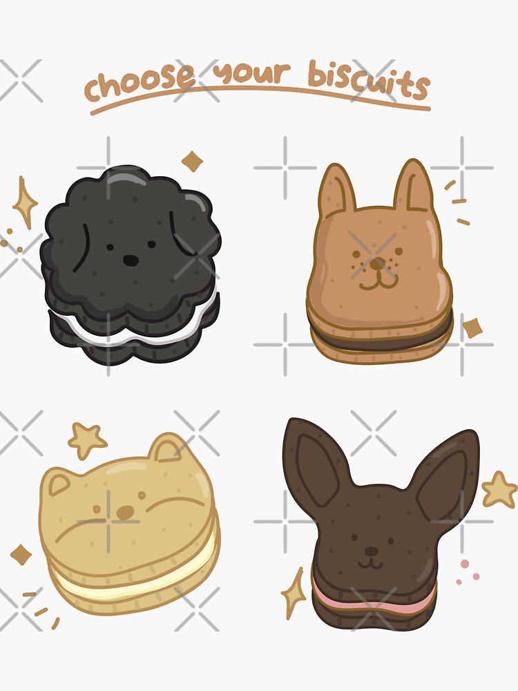 "Choose your biscuits" Sticker for Sale by feliciaamanda | Redbubble