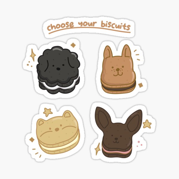"Choose your biscuits" Sticker for Sale by feliciaamanda | Redbubble