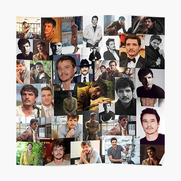 "Pedro Pascal Actor Photos Ultimate Super Collage Design" Poster for ...