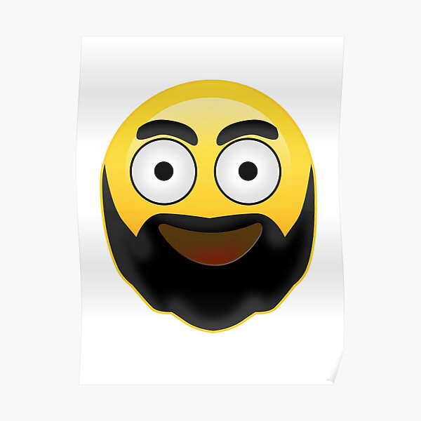 "Emoji (Beard)" Poster for Sale by HippoCollection | Redbubble
