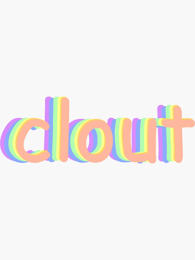 "clout" Sticker for Sale by dancingmandy96 | Redbubble