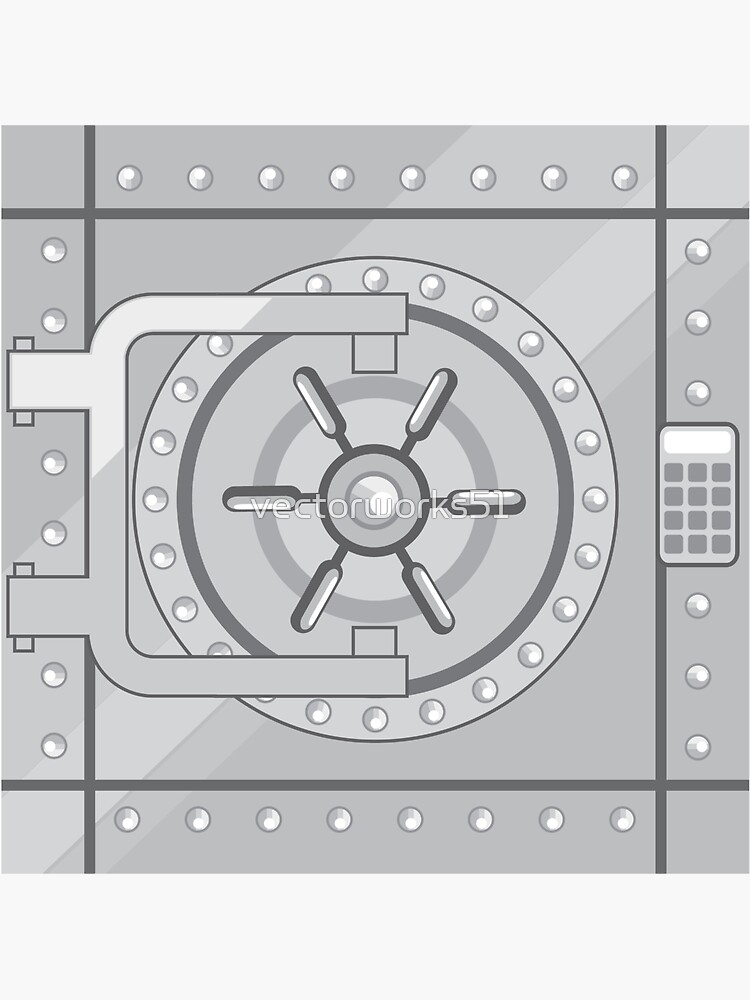 "Vault Metal Safe" Sticker for Sale by vectorworks51 | Redbubble