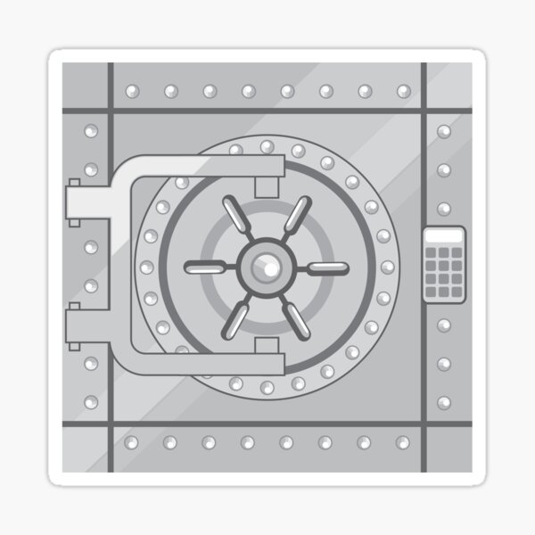 "Vault Metal Safe" Sticker for Sale by vectorworks51 | Redbubble