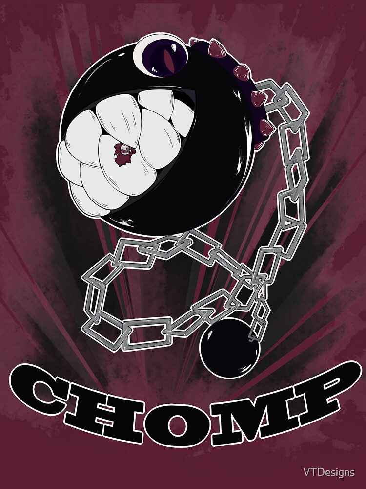"Chain Chomp CHOMP" T-shirt for Sale by VTDesigns | Redbubble | mario t ...