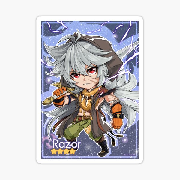 "Genshin Impact Razor Fanart" Sticker for Sale by Perinawa | Redbubble