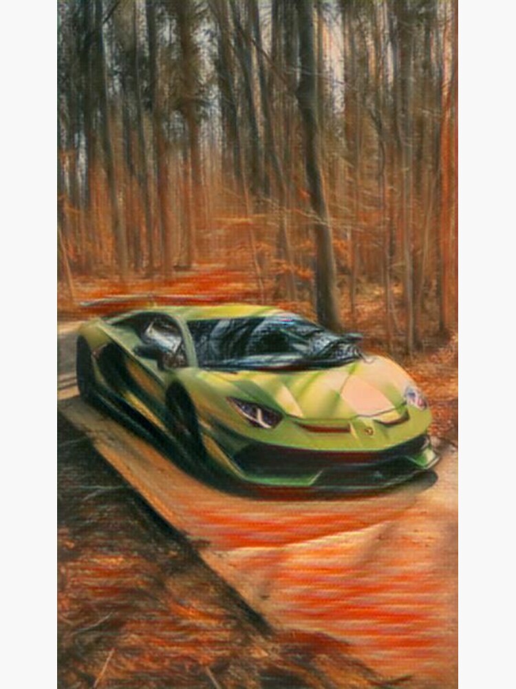 "Lamborghini Aventador SVJ" Sticker for Sale by OrangeCars | Redbubble