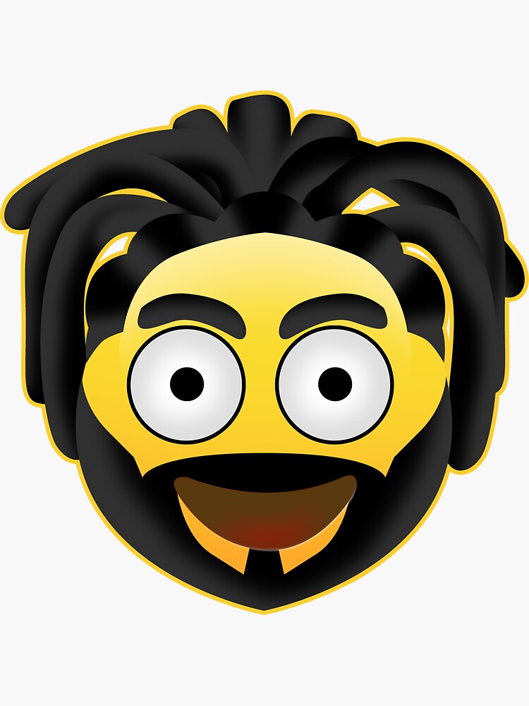 "Emoji (Dreadlocks and Beard) " Sticker by HippoCollection | Redbubble