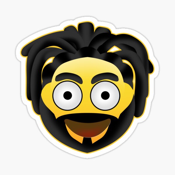 "Emoji (Dreadlocks and Beard) " Sticker by HippoCollection | Redbubble