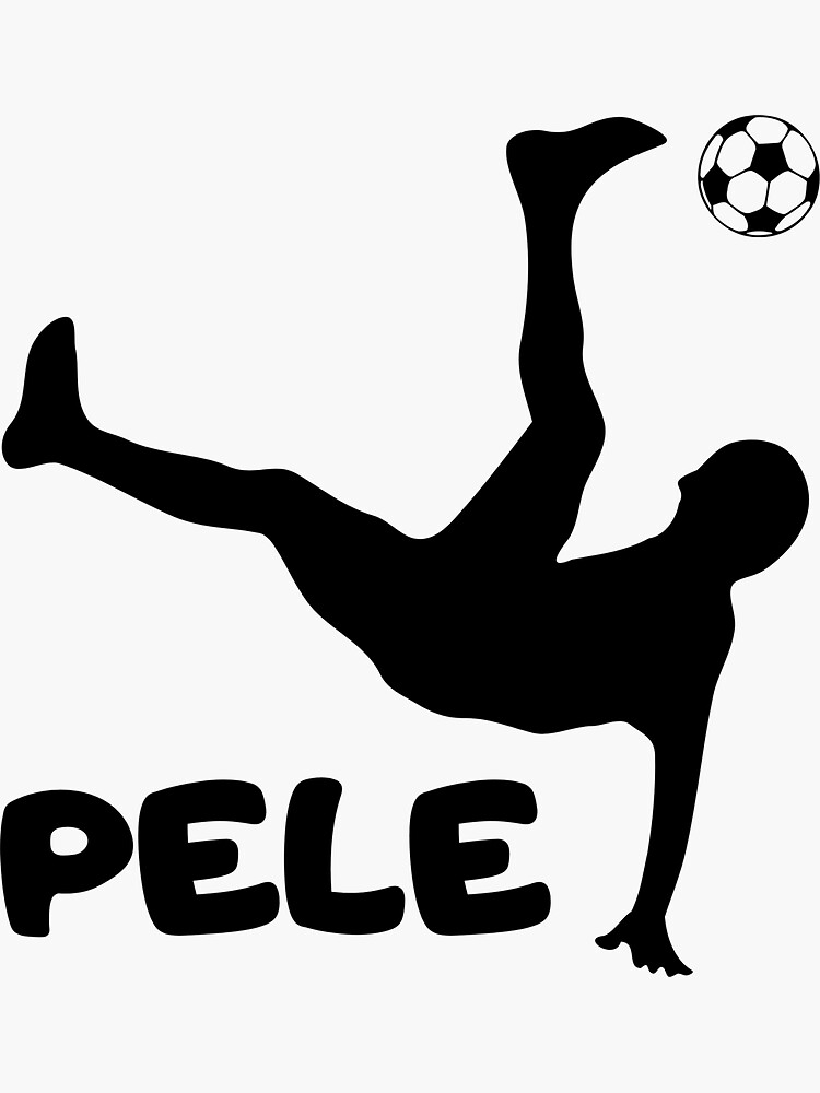 "Pele Bicycle Kick" Sticker for Sale by For-HerHim | Redbubble