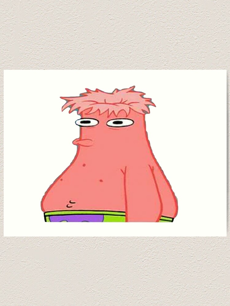 "Patrick Star Head Ripped Off" Art Print by marcoriccione | Redbubble