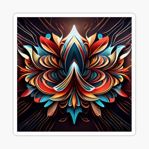 "Graffiti Fusion: Multicolor Design with Angular and Fluid Wavy Shapes" Sticker for Sale by ...