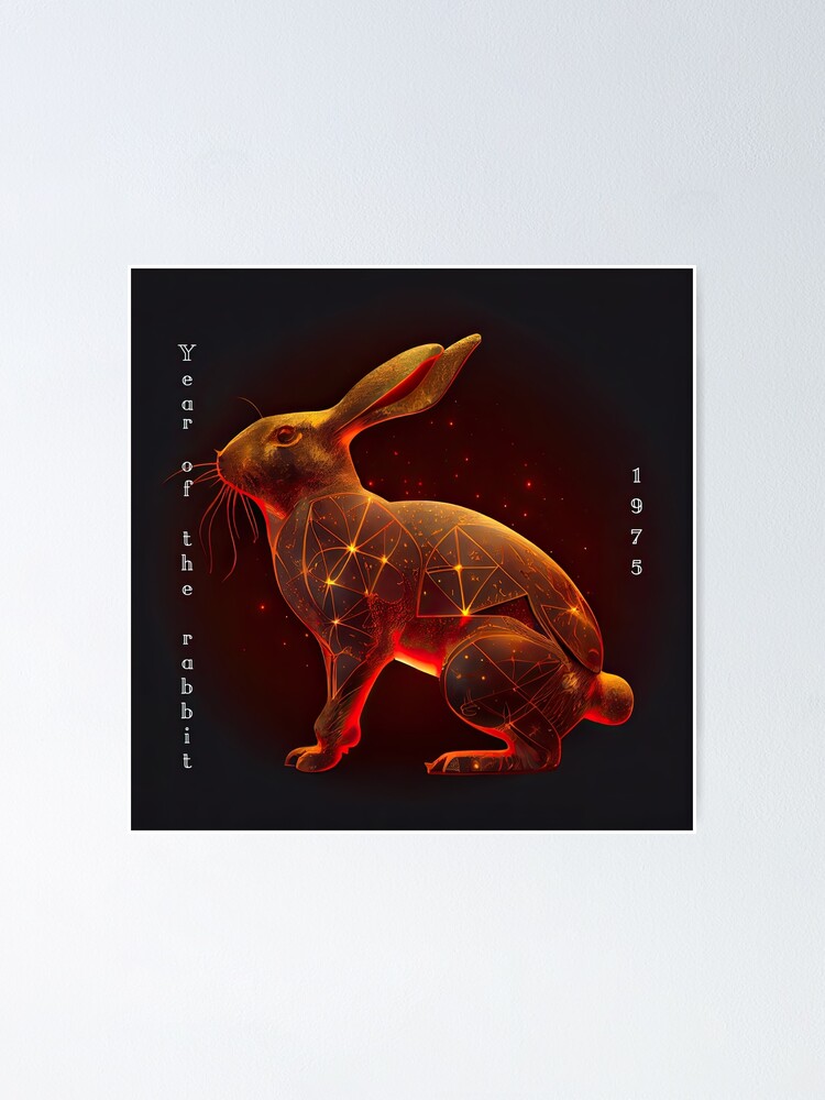 "Year of the Rabbit 1975 red galaxy " Poster for Sale by art8085 ...