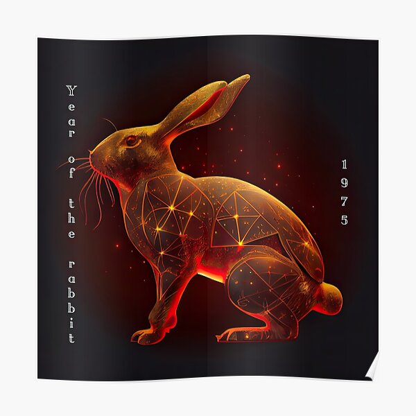 "Year of the Rabbit 1975 red galaxy " Poster for Sale by art8085 ...