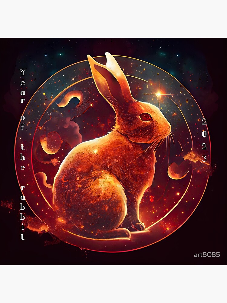 "Year of the Rabbit 2023 glowing red galaxy" Poster for Sale by art8085 ...