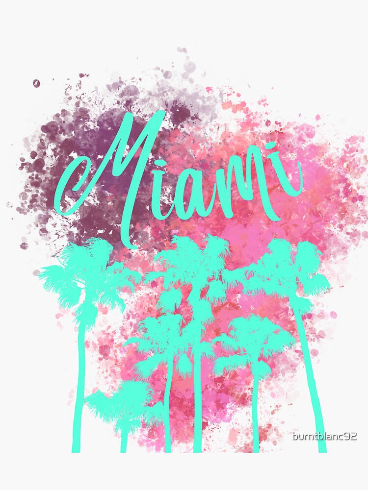 "Miami Vice Florida Retro 80s" Sticker for Sale by burntblanc92 | Redbubble