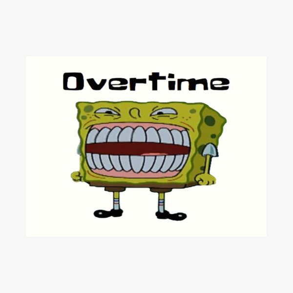 "Spongebob Overtime" Art Print by marcoriccione | Redbubble