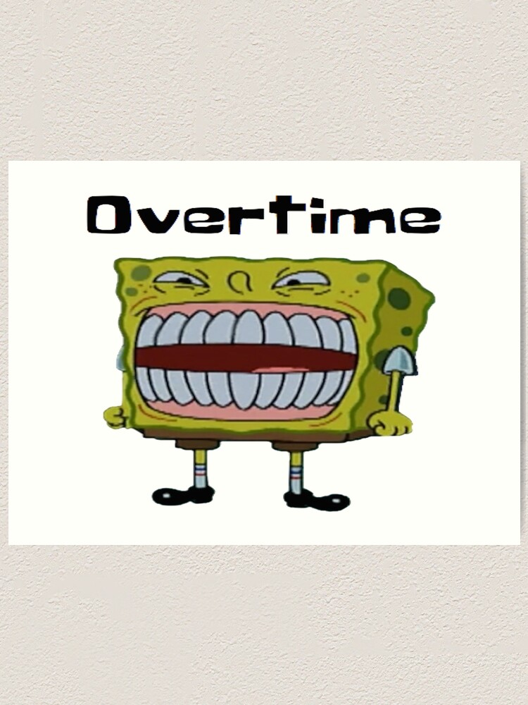 "Spongebob Overtime" Art Print by marcoriccione | Redbubble