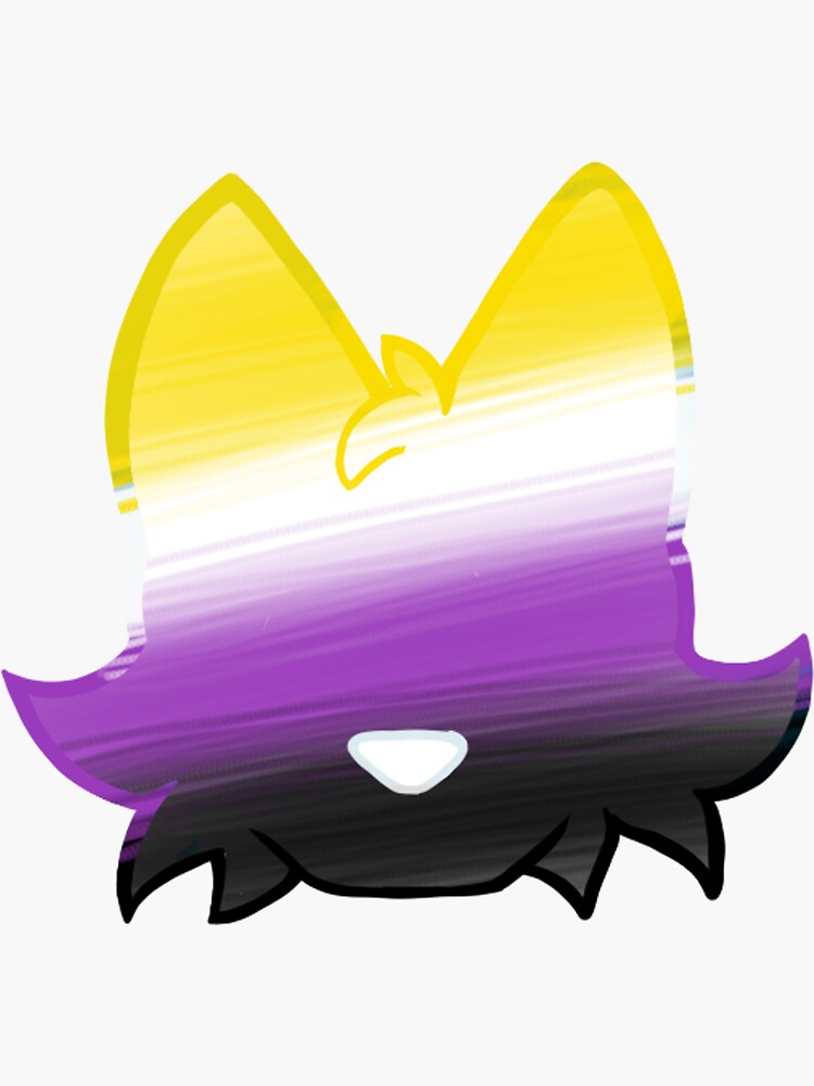 "Nonbinary Pride Fox" Sticker for Sale by Mimots | Redbubble