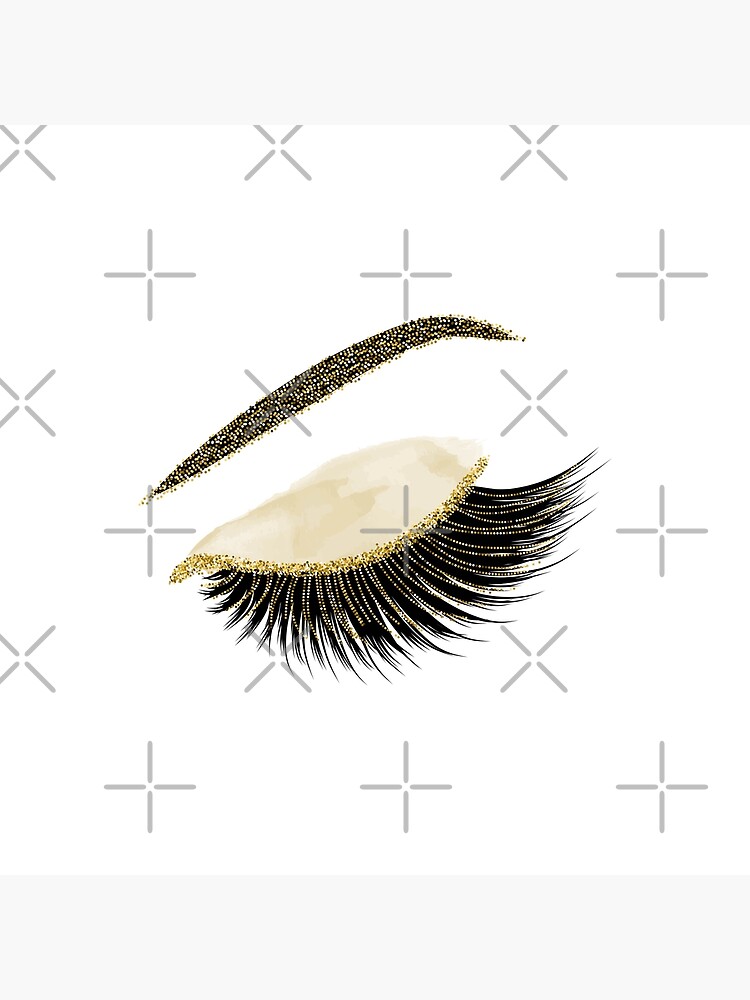 "Glittery gold lashes " Art Print for Sale by sashica | Redbubble